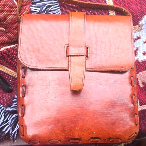Bags | Vintage Leather Map Case Messenger Bag | Poshmark